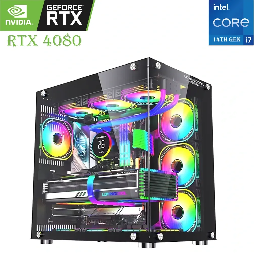 Gaming PC Wjcoolman Intel Core i7 14th Gen RTX 4080 16GB 1TB SSD 32GB ...