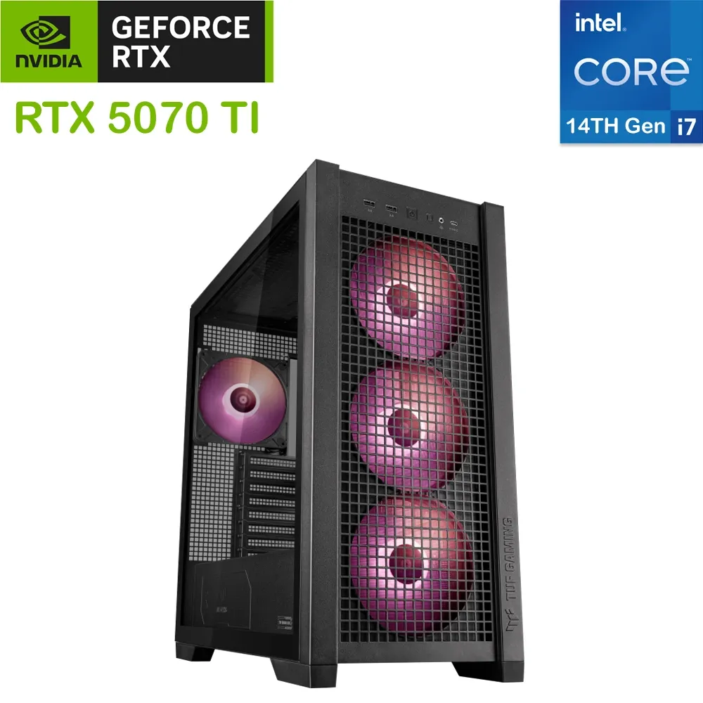 Intel Core i7 14th Gen RTX 5070 Ti 16GB Gaming PC – High FPS, 4K Ready